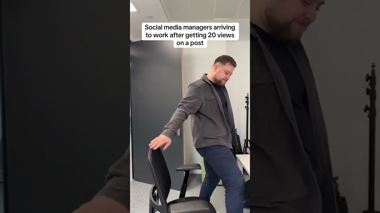 Social media managers at work after getting 20 views - chrisswright.com