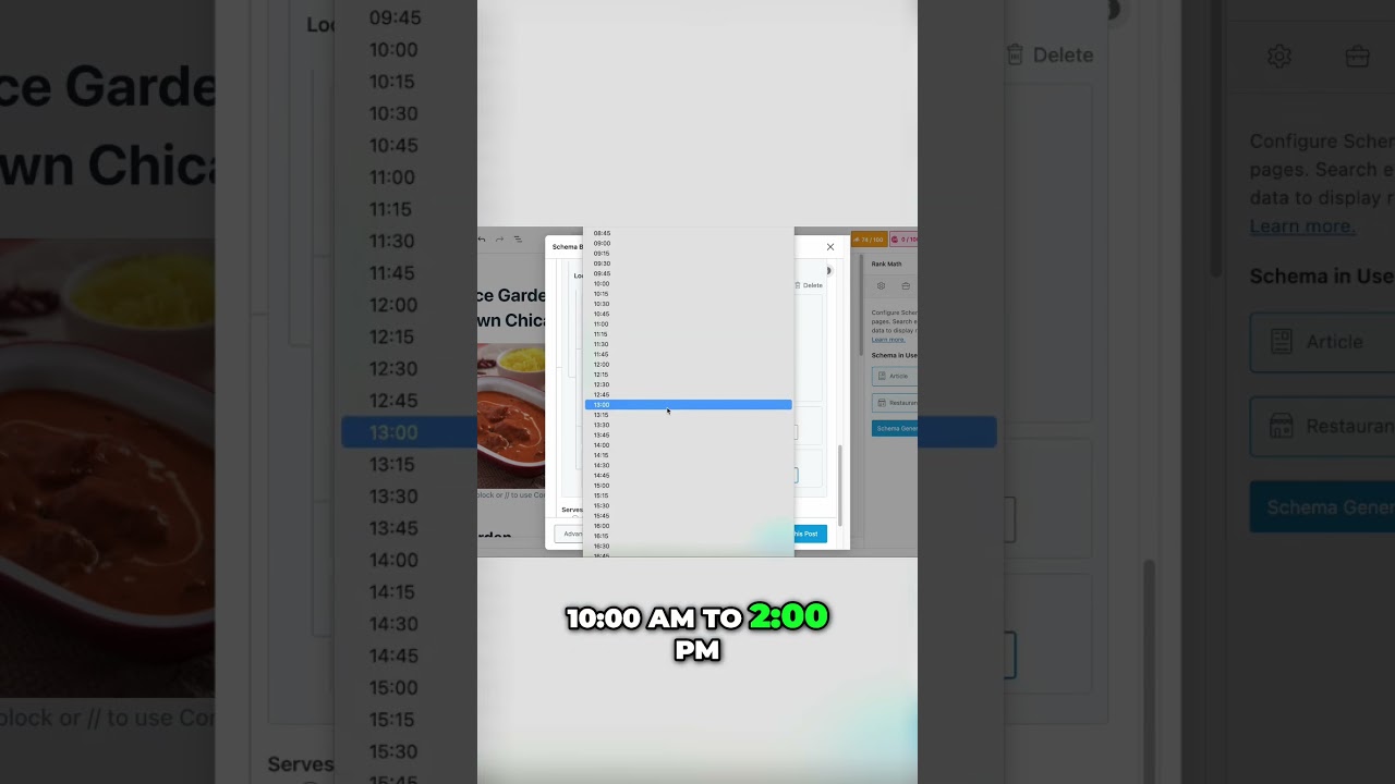 How to Add Multiple Timings to Restaurant Schema - chrisswright.com